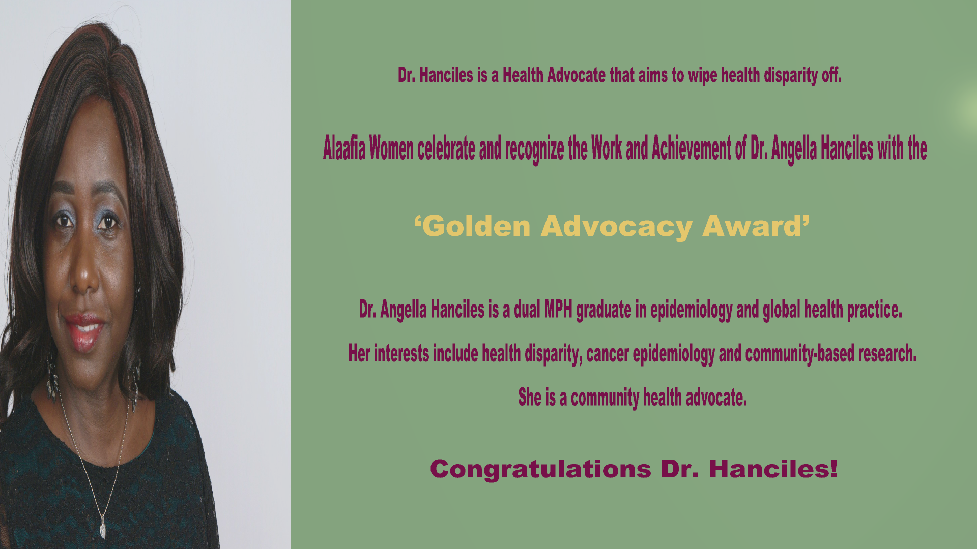 Golden Advocacy Award